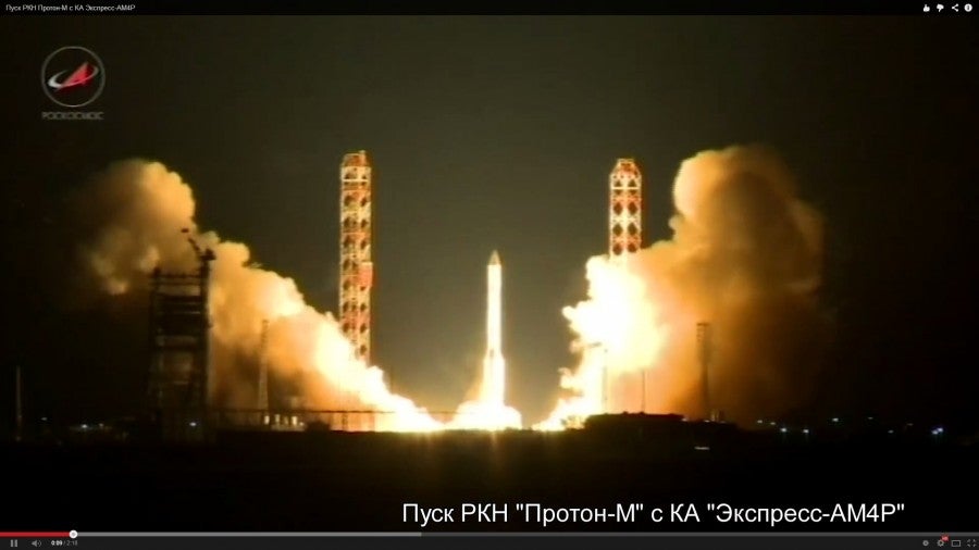 Proton-M Rocket Crashes in Third Stage of Launch of Express AM4R ...