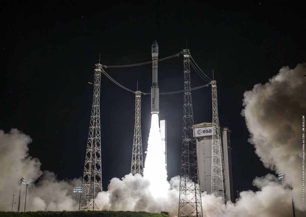 Arianespace Vega Lofts Sentinel 2A Satellite - Via Satellite