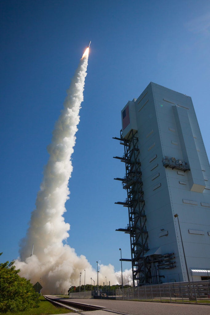 Atlas 5 Launches Navy’s MUOS 5 Satellite, Lockheed Martin Guides to GEO ...